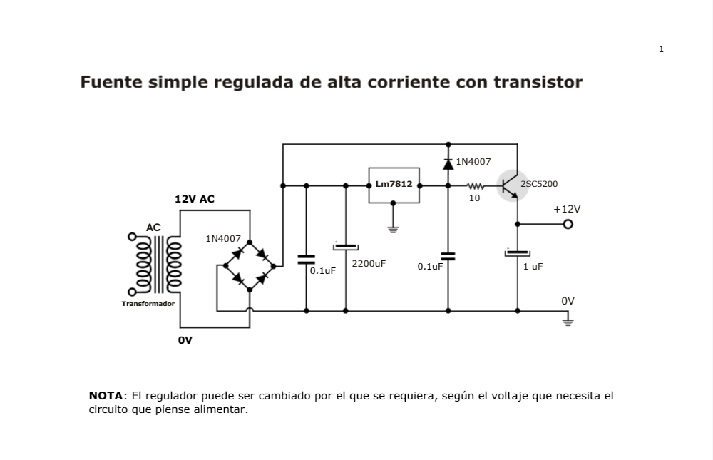 Circuito Fuente de Alimentación Variable AC-DC con LM317 - Guía Completa 2024
